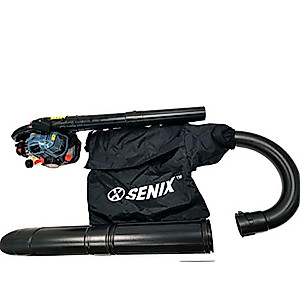 SENIX BLV4QL-M 31cc 4-Cycle Gas Powered Leaf Blower with Vac Kit, Blue