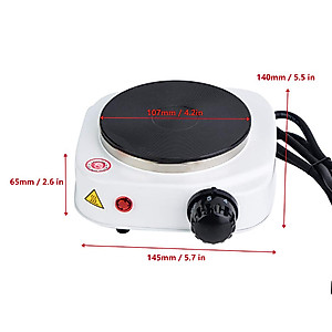 Portable Electric Mini Stove Hot Plate, High Temperature, Control, for Cooking Soup, Porridge, Hot Pot, Essential Home Appliance, 500W (US Plug 110V)