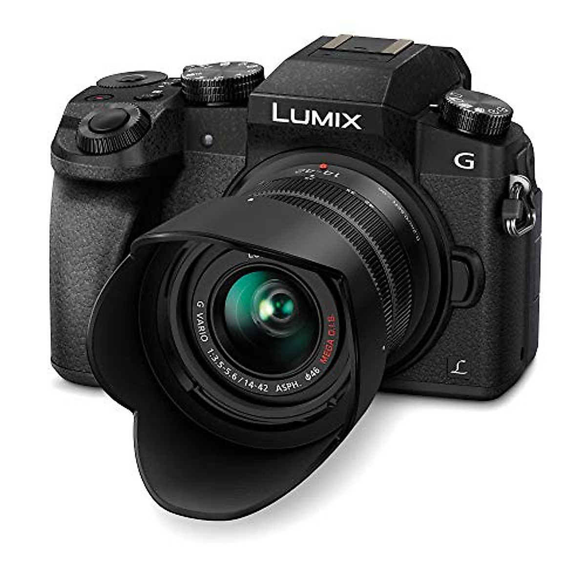 Panasonic LUMIX G7 Mirrorless Camera with 14-42mm f/3.5-5.6 Lens (Black) Bundle with Saramonic Vmic Mini Ultracompact Camera-Mountable Shotgun Microphone (2 Items)