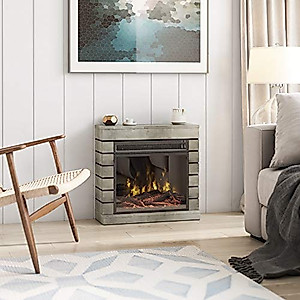 Twin Star Home Wall Mantel Electric Fireplace, Valley Pine