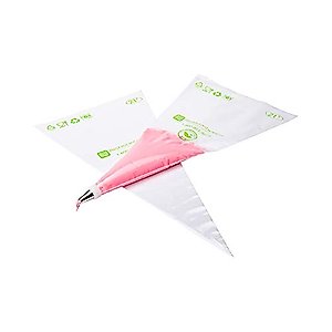 Restaurantware Pastry Tek Clear Plastic Pastry Piping Bag - Biodegradable - 21" x 10 1/4" - 100 count box