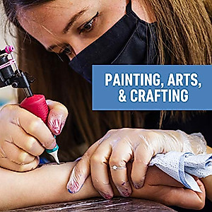 Dre Health Powder Free Disposable Gloves Medium -100 Pack -Clear Vinyl Medical Exam Gloves