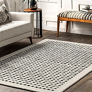 nuLOOM Adahlia Checkered Wool Area Rug