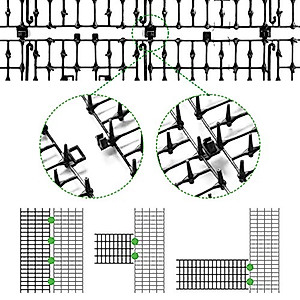 Dorgerove 13ft Prickle Strip Dig Stopper, Garden Scat Spike Mat with 20 Extra Heavy Duty Metal Staples (Weather Resistant, Humane Pet and Wildlife Deterrent from Digging)