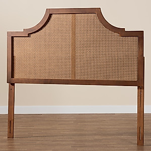 Baxton Studio Mid-Century Headboard, King, Walnut Brown