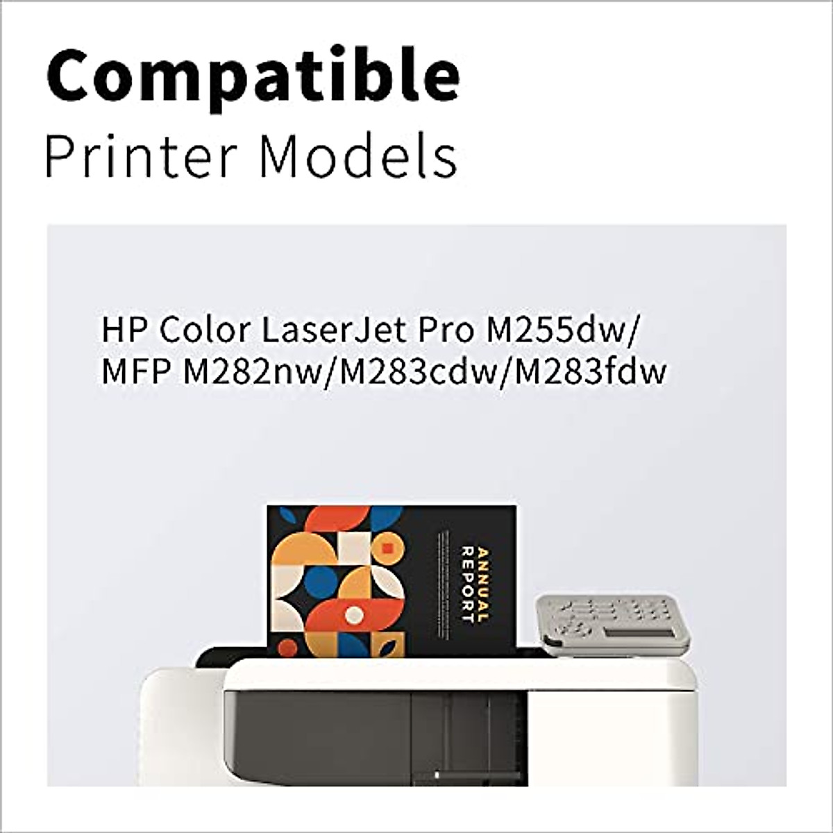 LemeroUtrust Compatible Toner Cartridges Replacement for HP 206A W2110A use with HP Color Laserjet Pro M255dw MFP M283fdw M283cdw M282nw (Black, 1-Pack)