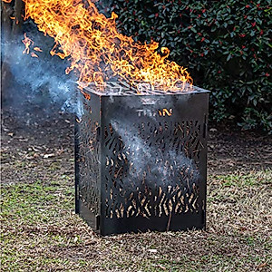 Titan Great Outdoors 30-in Incinerator Fire Pit, Collapsible Burn Fire Pit