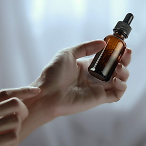 Eye Dropper Bottle, Hoa Kinh 48 Pack 1 oz 30ml Amber Glass Dropper Bottle with Droppers, 2 Funnels for Essential Oils, Perfumes (Brown, 1oz)