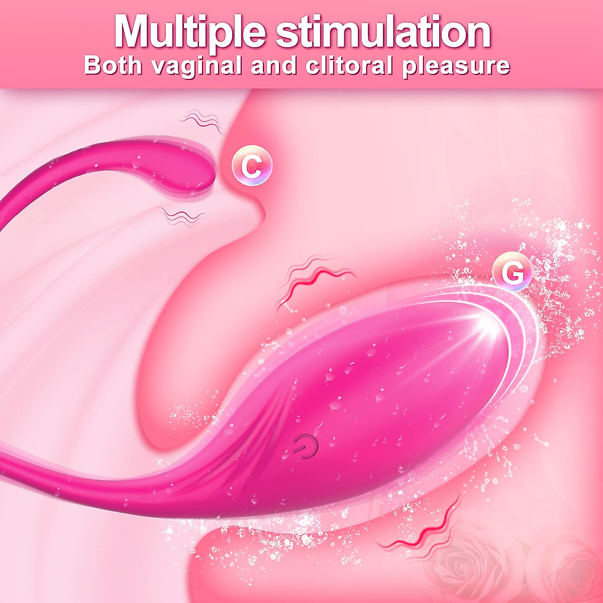 Adult Sex Toys for Women Couples - App Control Wearable Panty Vibrator with 9 Vibrations, G spot Clitoral Stimulator Couple Vibrators, Rose Sex Stimulator for Women Pleasure, Adult Sex Toys