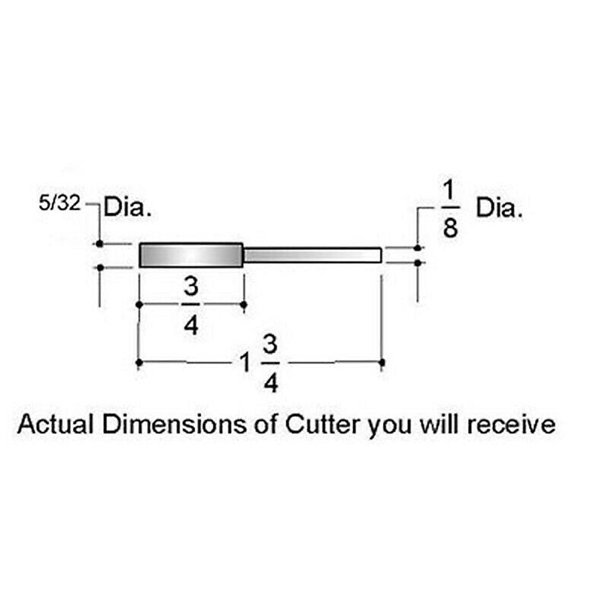 DAGIJIRD 5 Pack Durable 5/32" Craftsman Diamond Chainsaw Sharpening Rotary Bit Burr Stone File