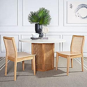 Safavieh Home Collection Benicio Natural Rattan Dining Chair (Set of 2) DCH1005D-SET2, 0