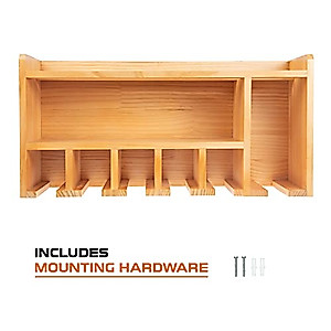 Iron Forge Tools Power Tool Organizer for Garage - Fully Assembled Wood Tool Chest, 4 Drill Charging Station and Circular Saw Holder - Great Workshop Organization and Storage Gift for Men