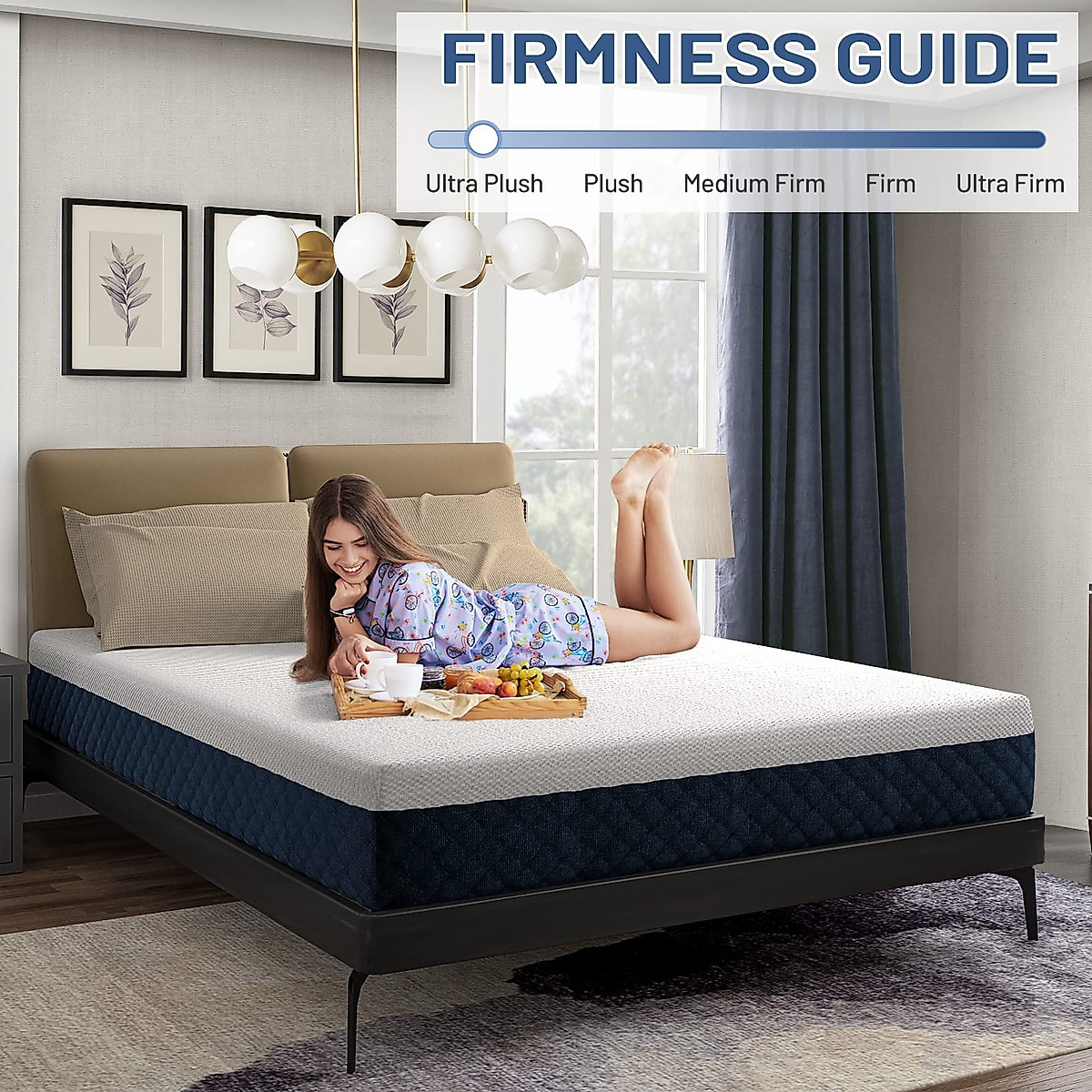 Giantex 10-Inch Full Size Mattress, Hybrid Mattress w/Gel Infused Memory Foam & Bamboo Charcoal Foam, Medium Plush Mattress w/Breathable Jacquard Fiber Cover, CertiPUR-US, Mattress in a Box