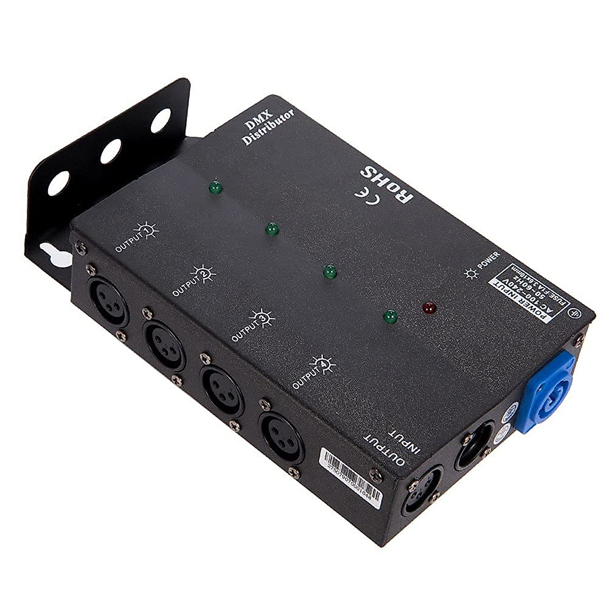 MFL. 4-Way Isolated DMX Splitter Amplifier Distributor with 3-Pin Outputs