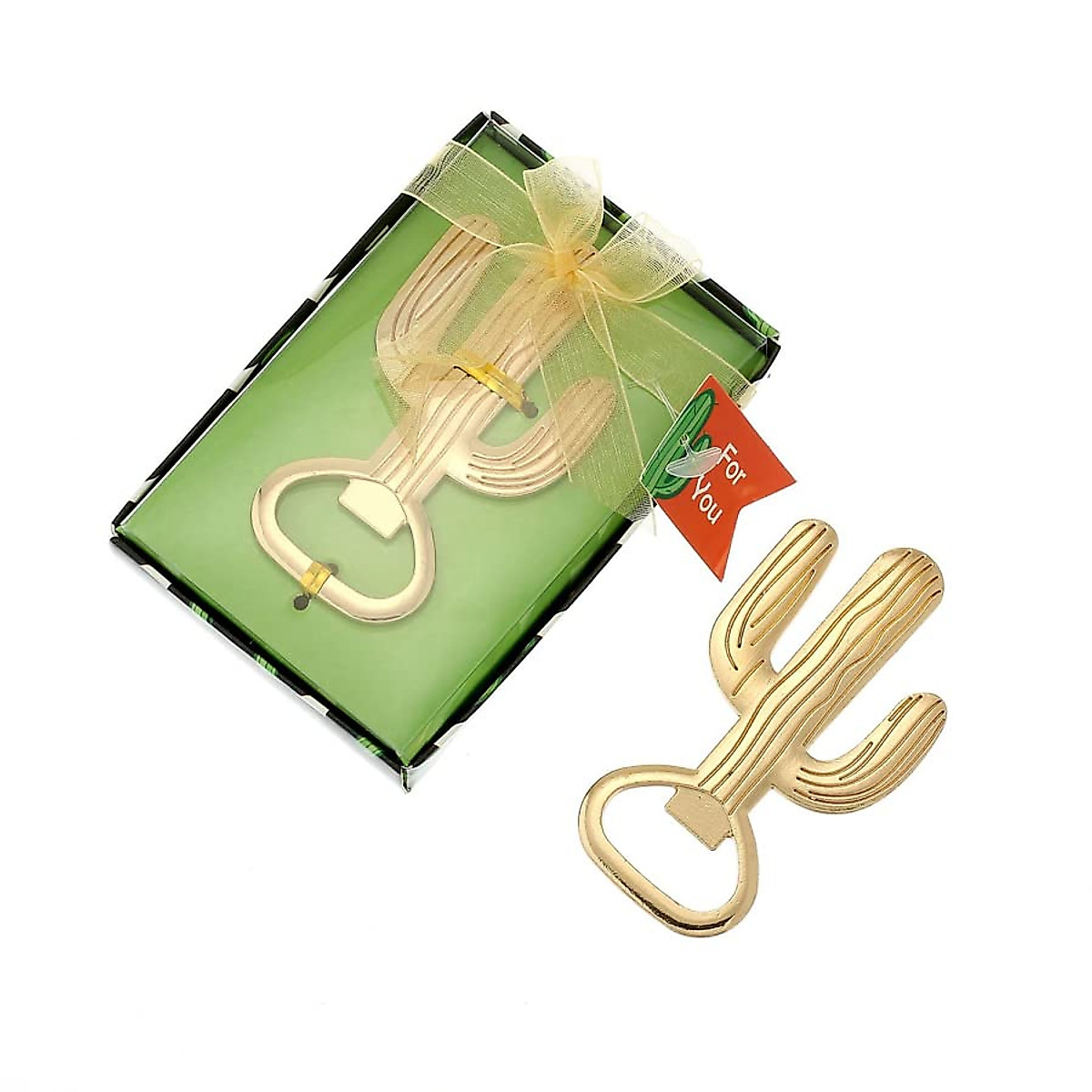 ARFUKA Bottle Opener Stainless Steel Beer Bottle Opener Cactus Shaped Soda Beverage Beer Bottle Opener Women Men Gift for Wedding Christmas and Birthday