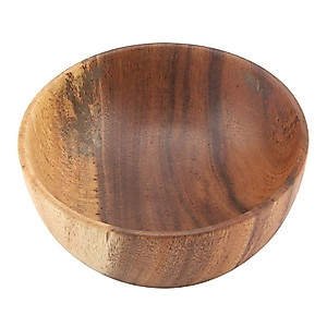 A sixx Wooden Soup Bowl, Smooth Eco-Friendly Wooden Bowl, Healthy Wooden Salad Bowl, for Salad for Soup(16 * 7cm)