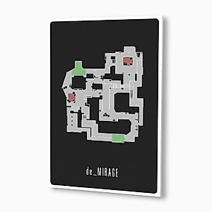 CS Mirage Map Poster; Unframed, Premium Photo Paper - Perfect Decor for Gamers (8"x10")