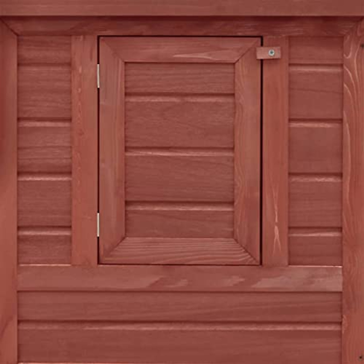 vidaXL Outdoor Chicken Cage Hen House with 1 Egg Cage Wooden Weather Resistant Hen House Small Animal Chicken Coop Cage Pet Carrier Brown Wood