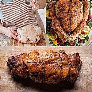 Vivifying Butchers Twine, 328 Feet 3Ply Cotton Bakers Twine, Food Safe Cooking String for Tying Meat, Making Sausage, Trussing Turkey, Roasting and Packing (Beige)