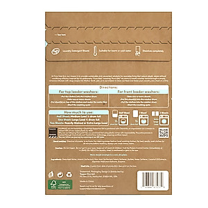 Pura Vida Eco Laundry Detergent Sheets - 90 Sheets (up to 180 Loads) - Unscented - Ideal for Travel, Baby Clothes - Compact, Liquidless, Hypoallergenic, Eco-Friendly, Plastic-Free Solution