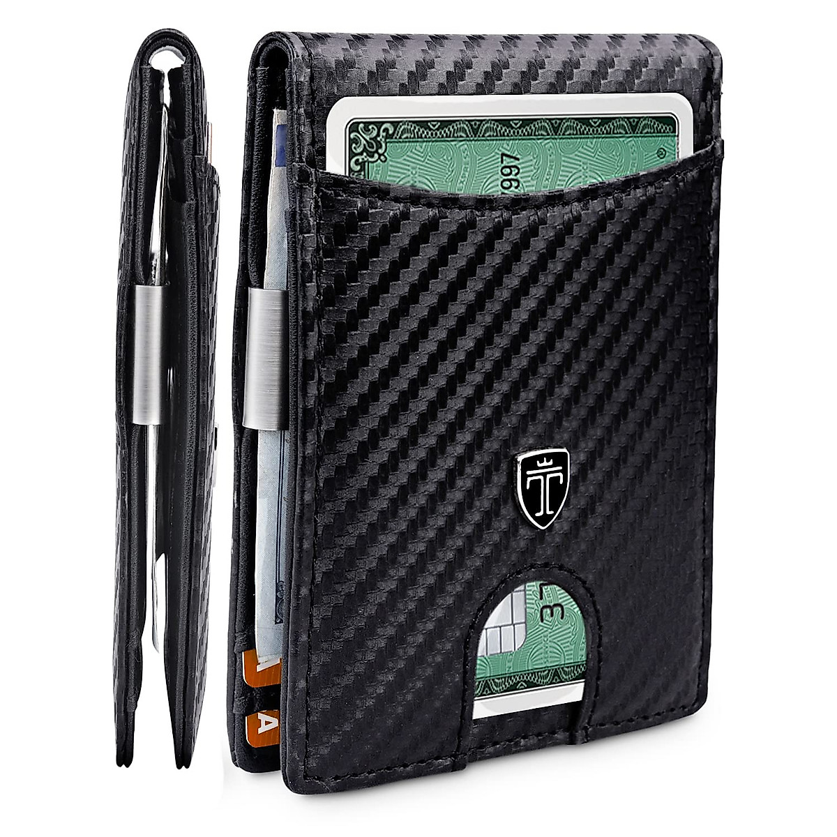 TRAVANDO Mens Slim Wallet with Money Clip SEATTLE RFID Blocking Bifold Credit Card Holder for Men with Gift Box