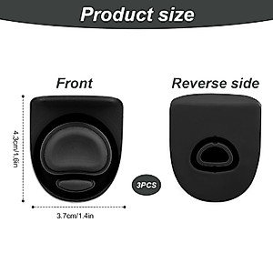 PEUTIER 3pcs Replacement Stopper for Owala FreeSip 24oz 32oz, BPA-Free Water Bottle Top Lid Gasket for Owala 16/19/24/32/40oz Seal Bottle Cap Mouth Stopper Part Silicone Plug Accessories(Black)