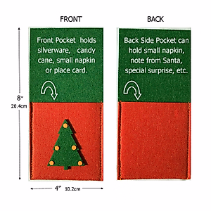 FannFare Christmas Party Table Decor Silverware Holders - 8 Pack