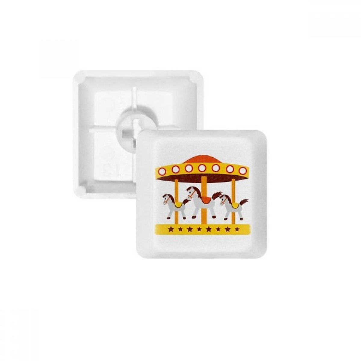 DIYthinker Amusement Park Color Carousel Illustration Keycap Mechanical Keyboard PBT Gaming Upgrade Kit
