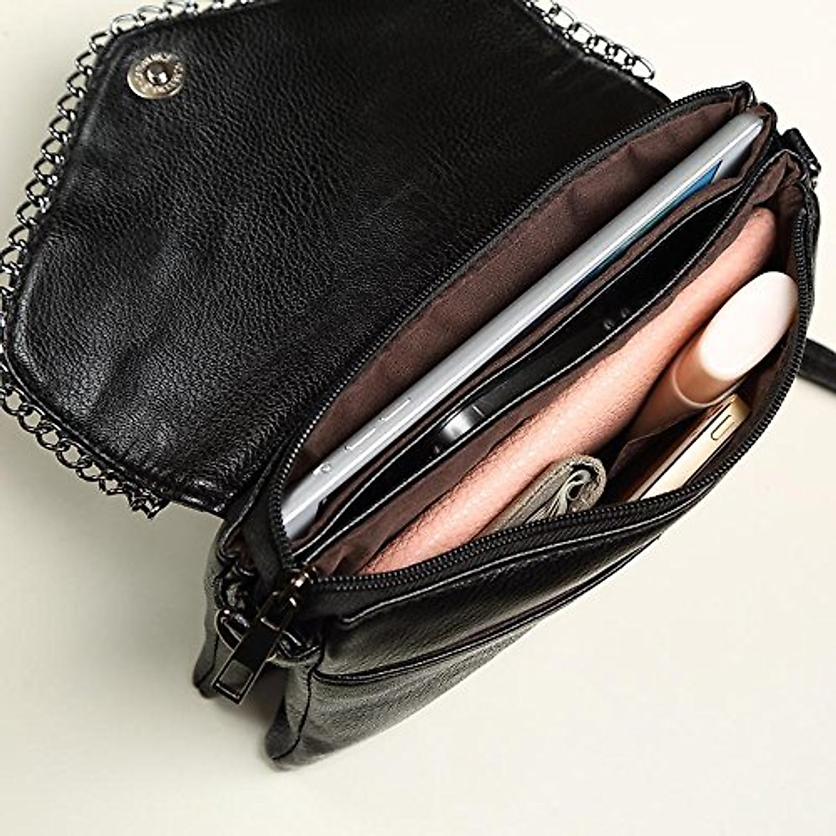 2019 Large Fashion Clutch Handbags Black Casual Woman Bag Bolsas Feminina Big Clutch Bag Cute Envelope Ladies Women Shoulder Bags Party Purse Handbag for Women Evening Leather Purse (Large Black)