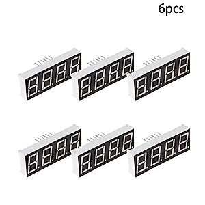 Othmro 6Pcs Common Anode LED Display Digital Tube 4 Bit 7 Segment Black 14Pin with a Good Uniform Light Output