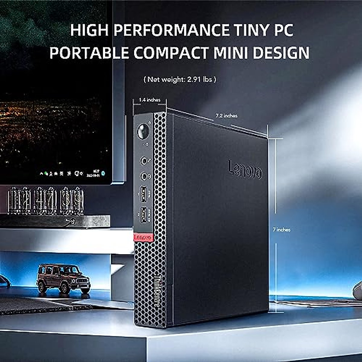 Lenovo ThinkCentre M710q Tiny Mini Desktop PC - Intel i5-6500T, 32GB DDR4 RAM,New 512GB NVMe SSD + 1TB SSD,Wireless Wi-Fi Bluetooth, Keyboard and Mouse,Windows 10 Pro (Renewed)