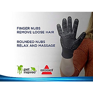 Bissell De-Shedding Grooming Gloves for Pets, Size Medium (M), 1 Pair, for Long and Short Hair on Dogs Cats and More