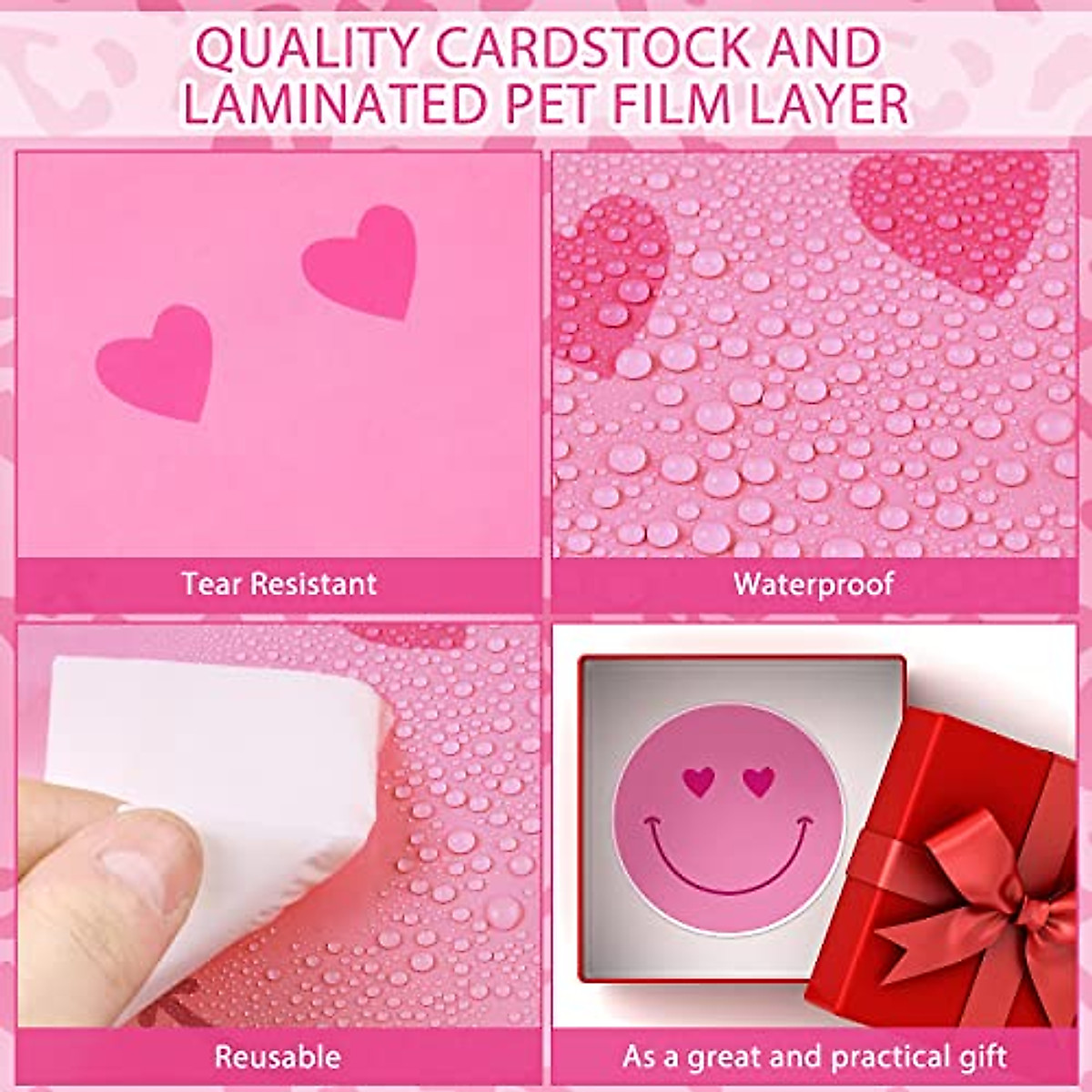 24 Pieces Preppy Theme Cutouts Preppy Party Decoration Pink Party Cut Outs Smile Face Favors Star Lightning Lips Cutouts for Preppy Style Birthday Wedding Baby Shower School Bulletin Board Supplies