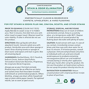 Richard’s Stain & Odor Eliminator Spray, 32 oz – Natural Stain and Pet Odor Eliminator Formula Cleans Carpet, Upholstery, Hard Floors – For Pet Stains, Crayon, Ink, Scuffs and More