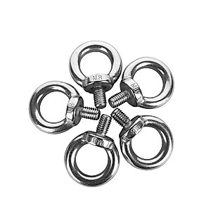 Eowpower 5 Pieces M8 Male Thread Machinery Shoulder Lifting Ring Eye Bolts