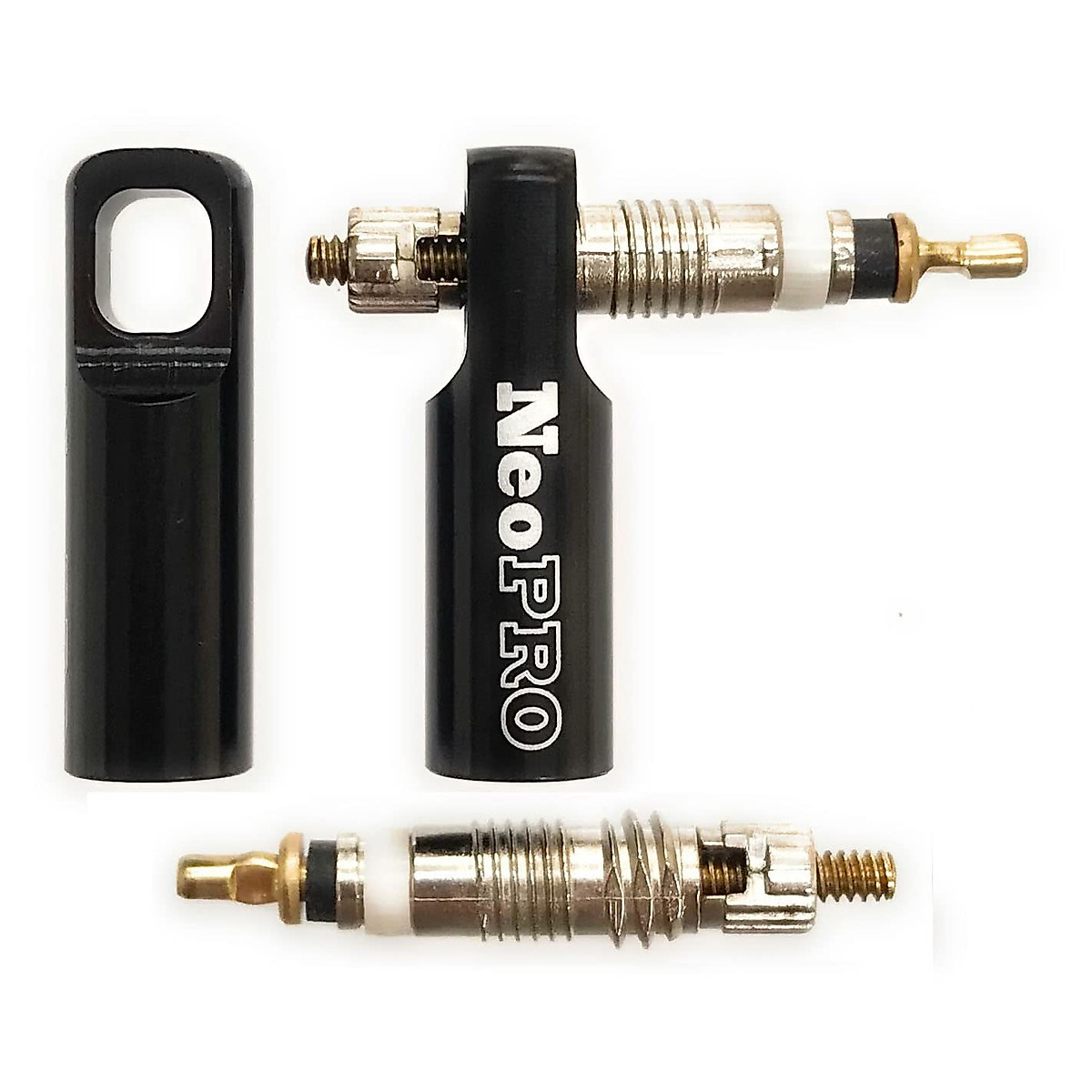 NeoPRO Bike Presta Valve Cap with Valve Core Removing Function Kit, Tire Dust Covers (Red)