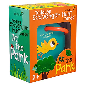 MOLLYBEE KIDS Toddler Outdoor Scavenger Hunt Cards at The Park, Toddler Games, Gifts for Ages 2, 3