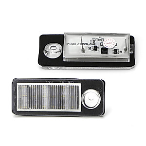 iJDMTOY OEM-Fit 3W Full LED License Plate Light Kit Compatible With Audi 1998-2005 A6 S6 RS6 Avant Wagon ONLY, Powered by 18-SMD Xenon White LED & Can-bus Error Free