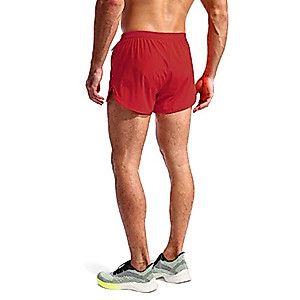 Pudolla Men’s Running Shorts 3 Inch Quick Dry Gym Athletic Workout Shorts for Men with Zipper Pockets(Dark Red X-Large)