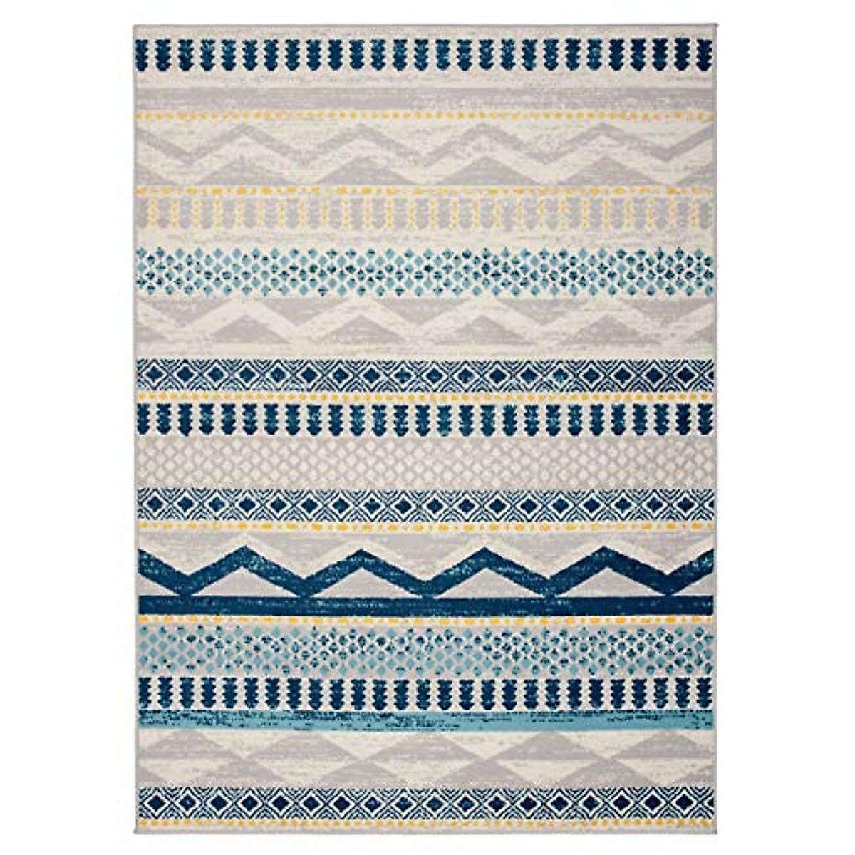Rugshop Sky Collection Contemporary Bohemian Design Area Rug 7'10" x 10' Blue
