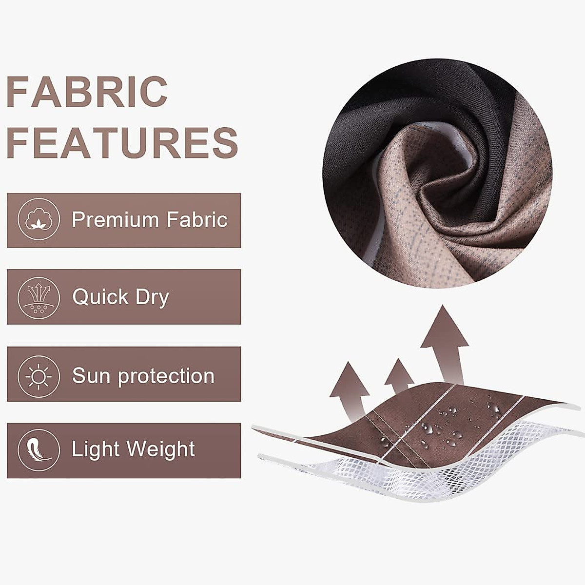 unitop Men's Colortful Striped Swim Trunks House Beach Board Shorts with Lining Coffee-30