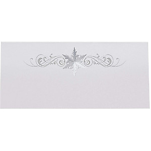 Christmas and Holiday Snowflake Twirl Printable Place Cards, Set of 60 (10 Sheets), Laser & Inkjet Printers - Wedding, Party, Dinner, and Special Events - Made in the USA