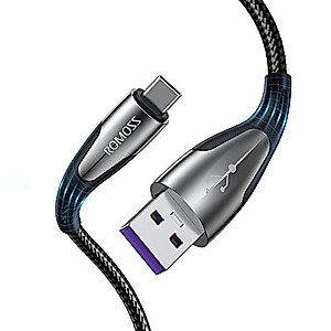 ROMOSS 5A USB C Cable - 100W Fast Charging USB-A to USB-C Braided Cord Supercharge Type C Charger Compatible with Samsung Galaxy S20, S20+, S20 Ultra, Note20 Ultra and More(Supports Data Transfer)