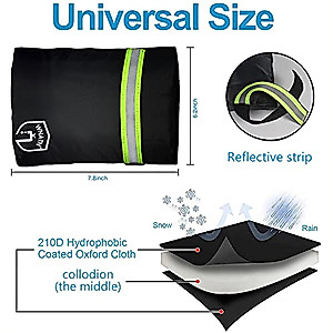 WNATN Outdoor Faucet Cover for Winter Freeze Protection,7.8" H x 6.2" W,Thickened AntiFrozen Waterproof Outdoor Faucet Protector,Set of 2(Black)