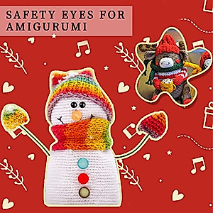 Vanblue Safety Eyes 130PCS 6mm Plastic Black Craft Eyes Teddy Bear Eyes with Washers for Amigurumi Stuffed Animals Crochet Toys Crafts Making