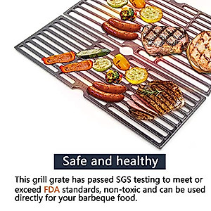 Hongso 18" x 25" Cast Iron Cooking Grates for Charbroil Performance 463377017, 463347017, 463376018P2, 463673617, 463376117, 463377117, 4-Burner 475 Cart Liquid Propane Gas Grill, 3 Pack, PCZ163