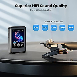ZOOAOXO 64BG MP3 Player Bluetooth 5.2 with 2.4" Full Touch Screen,Portable Music Player with Speaker, HiFi Sound Quality, E-Book, Alarm Clock, Radio, Voice Recorder, Headphones Included