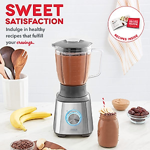 Dash Quest 50 oz Countertop Kitchen Blender, Professional Heavy Duty High Speed Processor and Mixer, Stainless