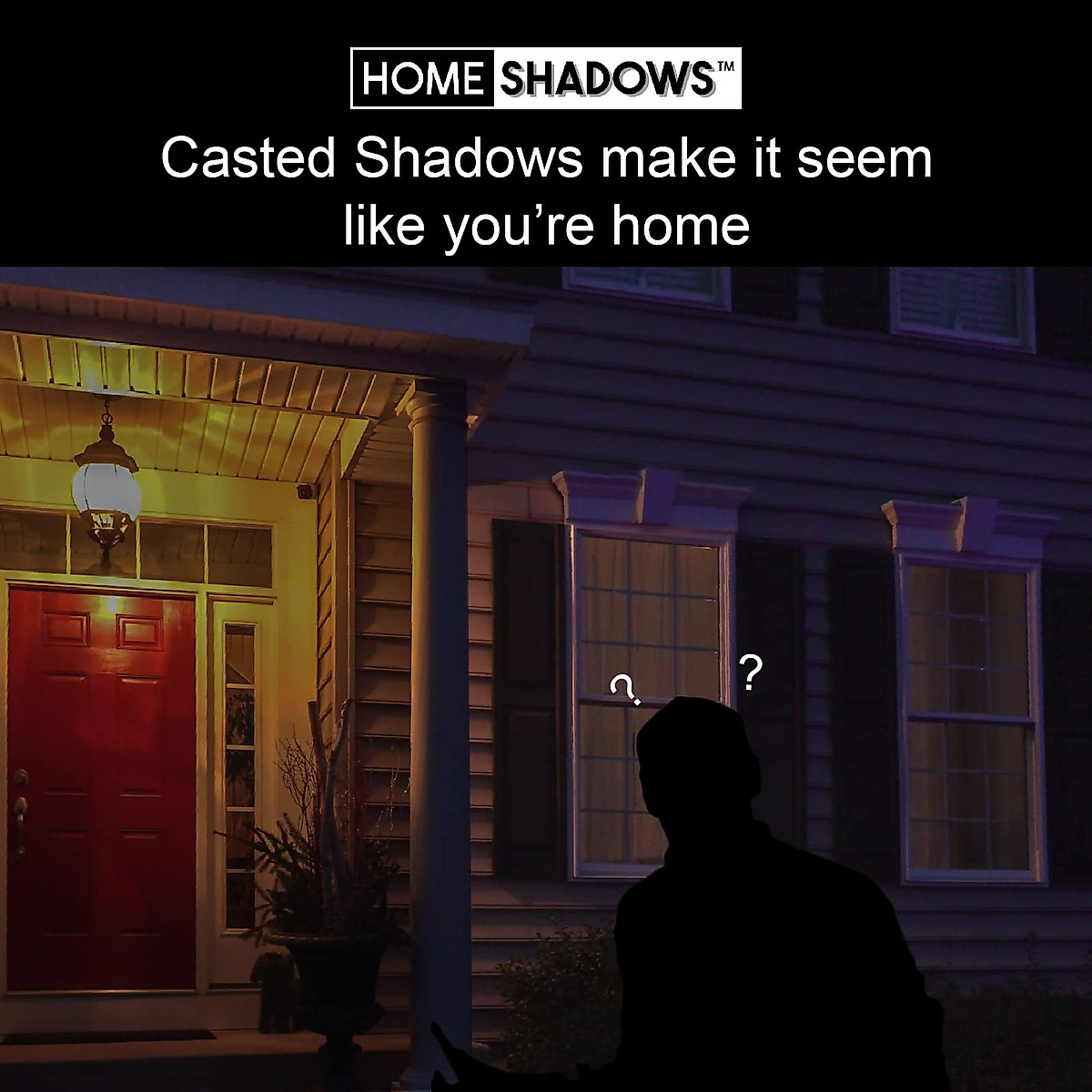 homeshadows Attendance Simulator - DIY Home Security System That Casts Shadows on Curtains or Walls to Deter burglars Before They Try to Break in - Security Light for Home Safety - Apartment Security