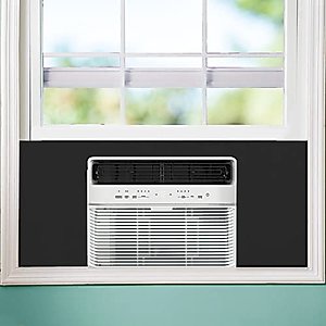 Flehomo Window AC Side Panel, Full Surround Insulation Window Air Conditioner Foam Panels, Insulated Side Panels Kit for Window AC Units for Winter and Summer, Black